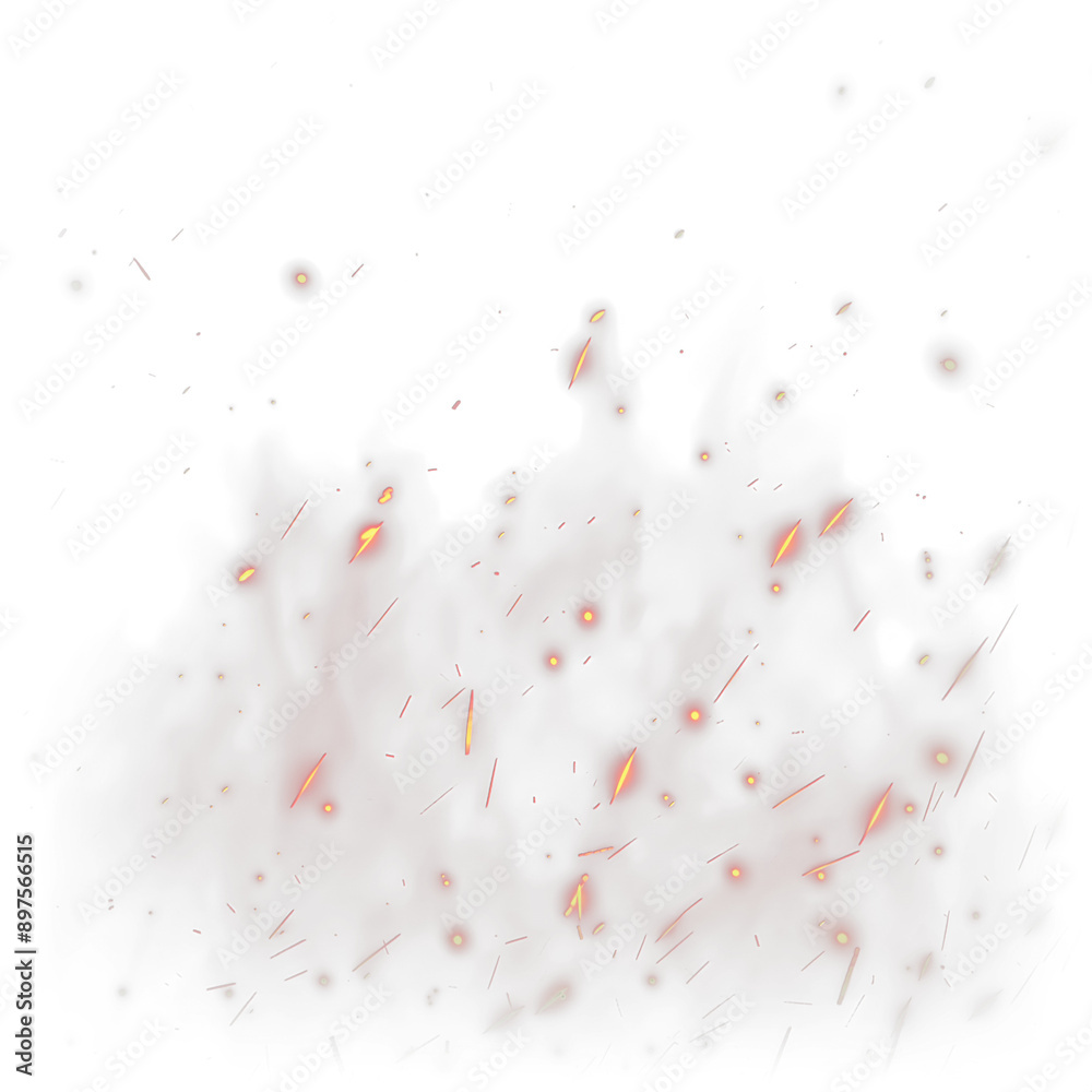 Fire spark transparent png. Burning hot sparks effect with embers ...