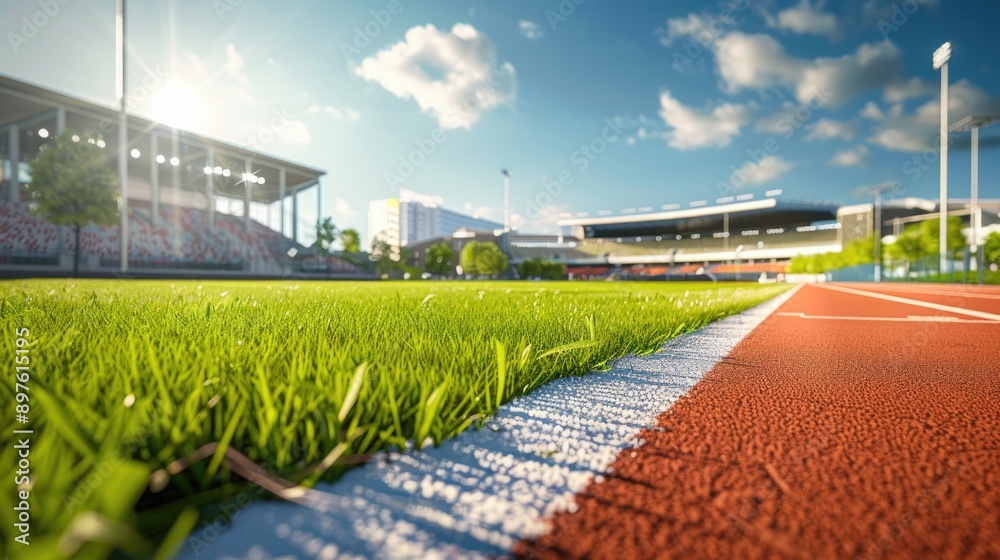 The running track inside a football stadium is usually a circular ...