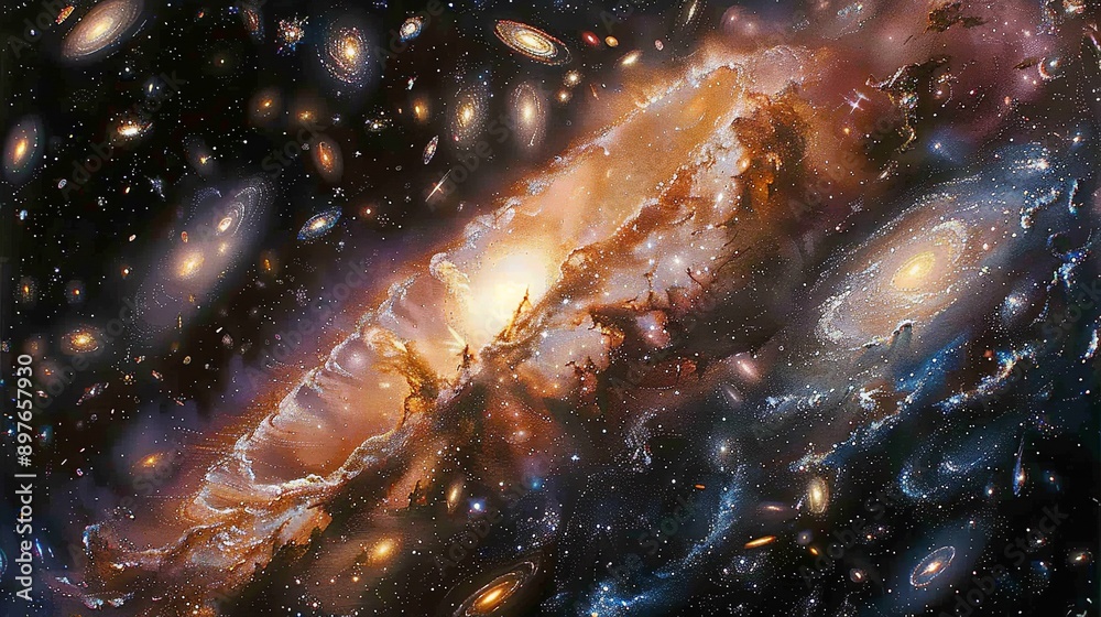Mesmerizing image of intergalactic space, with vast voids and clusters ...