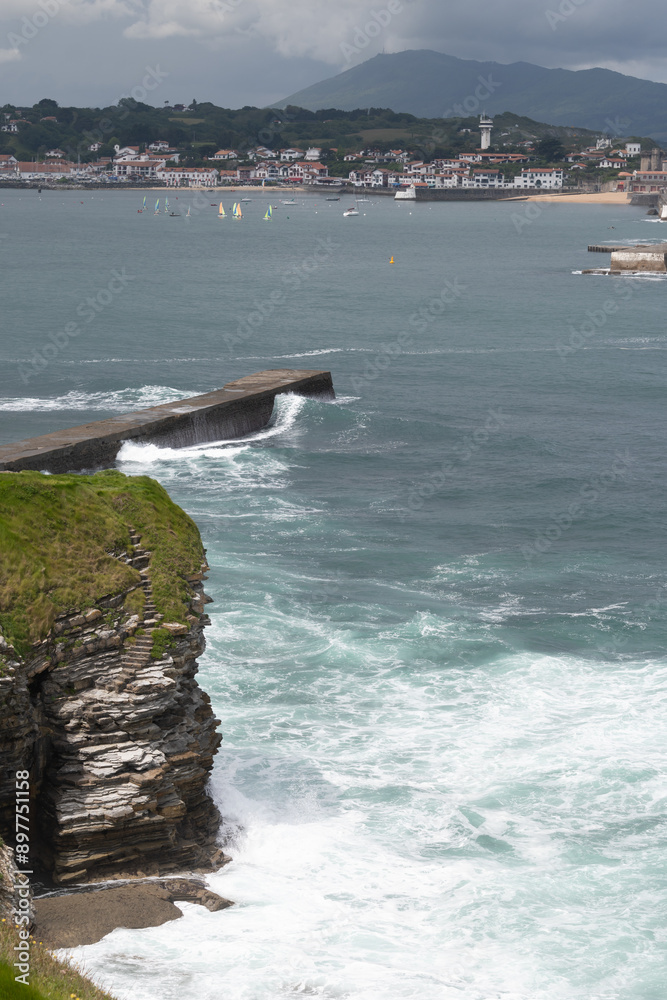 Ciboure and Fort of Socoa fishing ports on Basque coast, known for ...