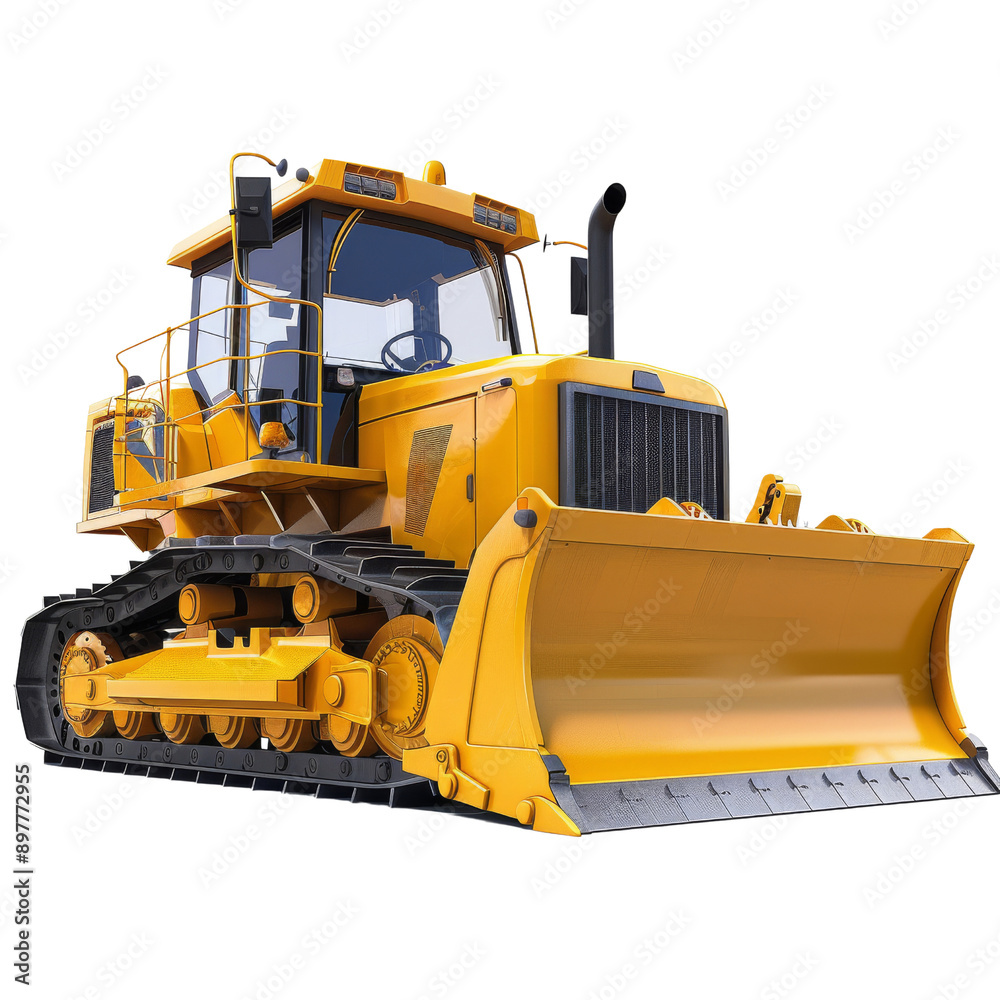 Powerful Yellow Bulldozer: A robust and powerful yellow bulldozer ...