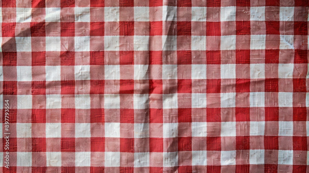 Red and White Checkered Tablecloth Texture for Italian Food Menu - Top ...