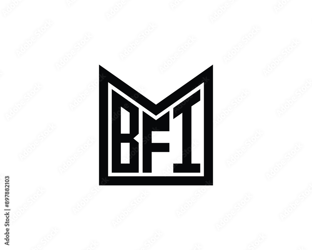 BFI logo design vector template. BFI logo design. Stock Vector | Adobe ...