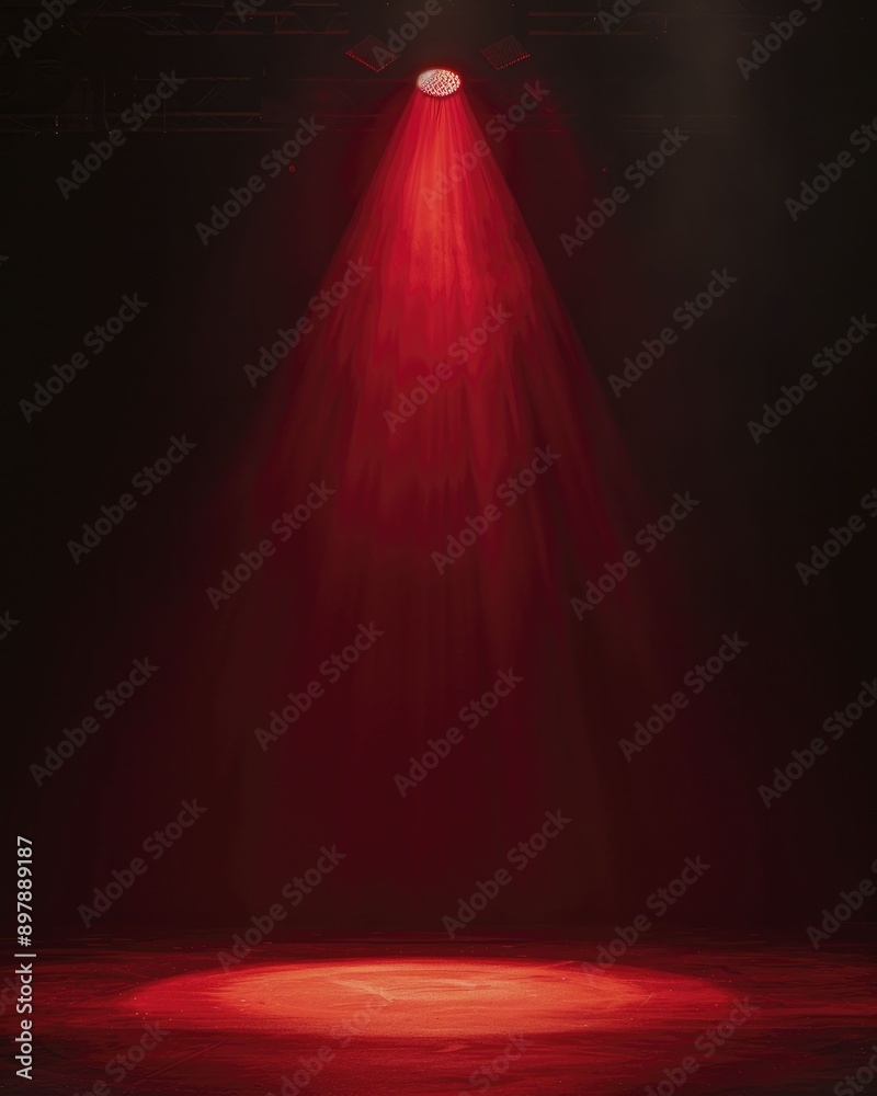 Red stage lighting enhances the intense and captivating glow of a ...