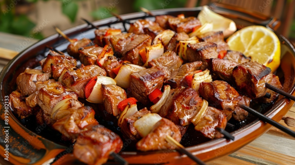 National South African cuisine. Sosatie is a traditional South African ...