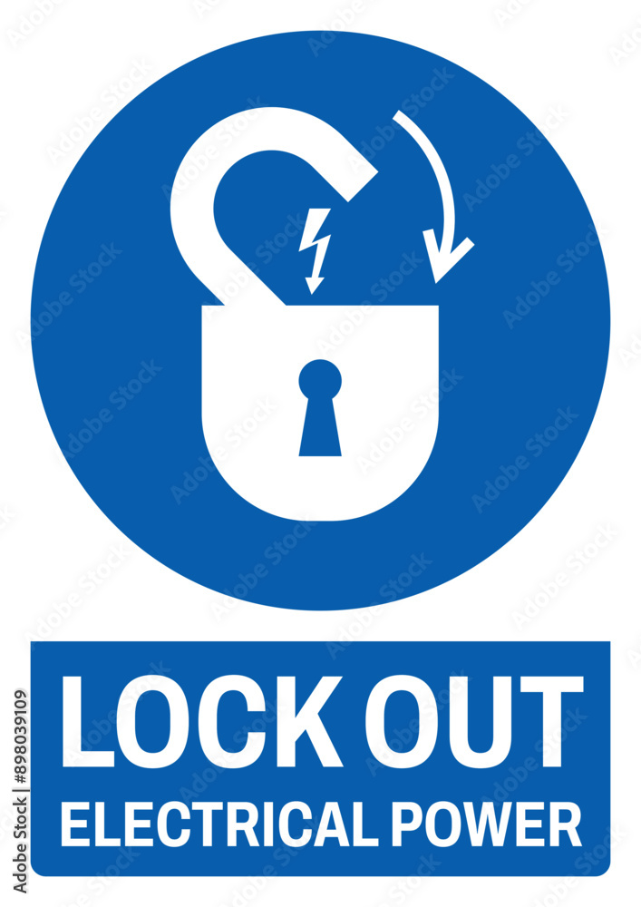 ISO mandatory safety signs v2 tex variation_lock out electrical power ...