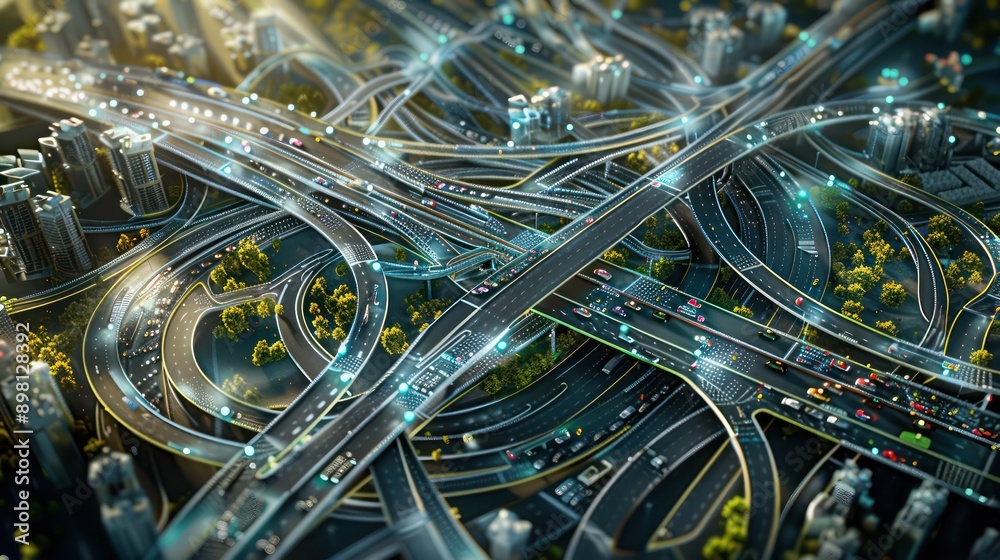 high-resolution traffic management system where city planners use AI to ...