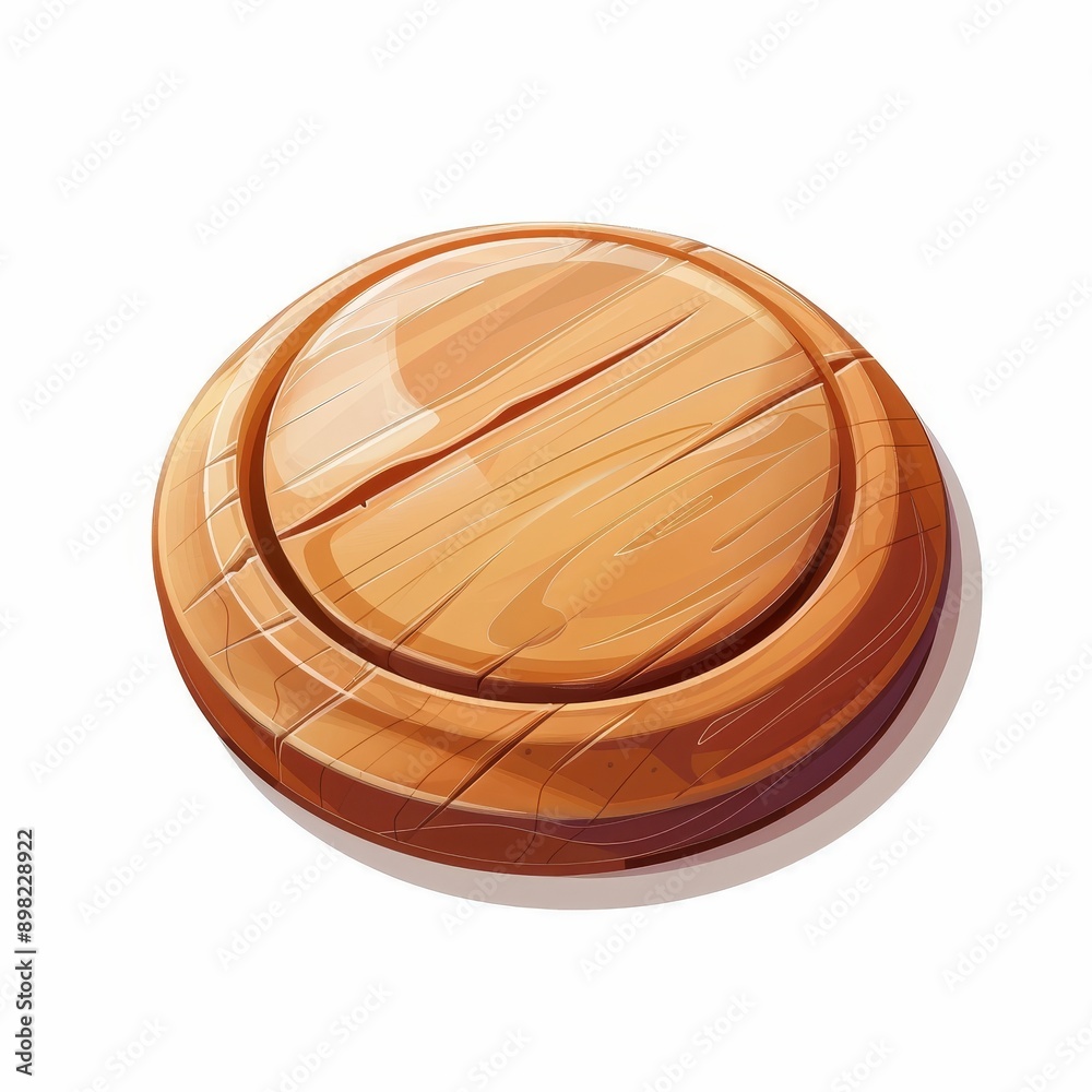 Cartoon oval button for an interface design in a video player or a ...