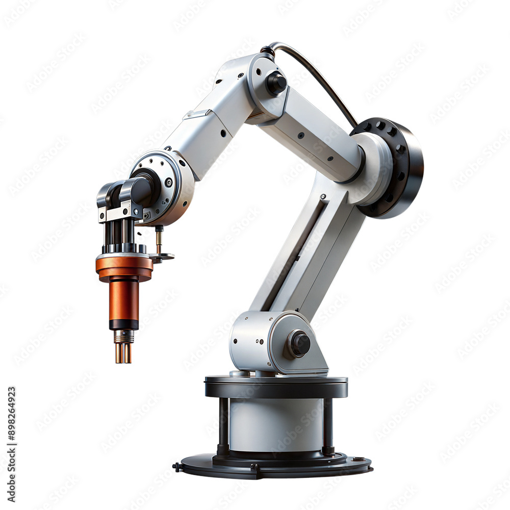 Industrial robotic arm in operation, possibly used for automation in ...