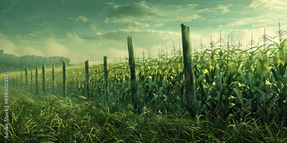 Gene Farm: A field of genetically modified crops, towering over a ...