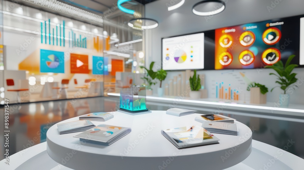 digital innovation hub where technology startups pitch their ideas in a ...