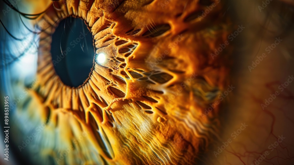 An ophthalmic imaging photograph capturing the detailed structures of ...