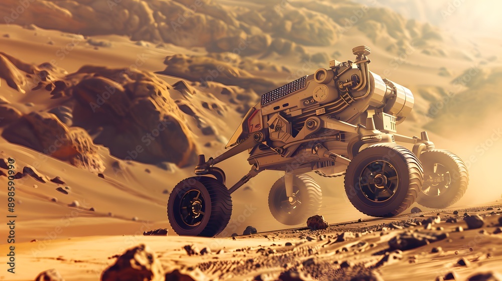 Space Exploration Robot: A robot exploring the surface of Mars ...