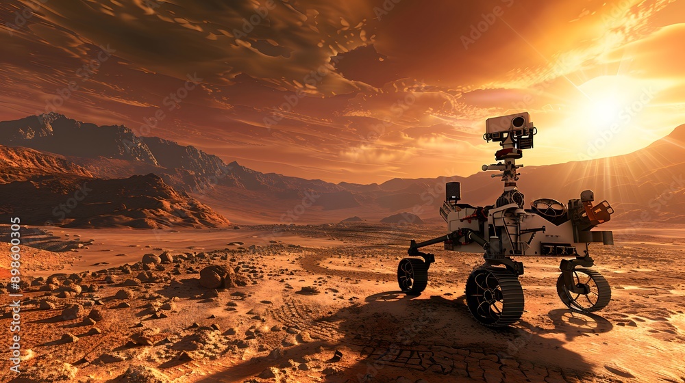 Space Exploration Robot: A robot exploring the surface of Mars ...