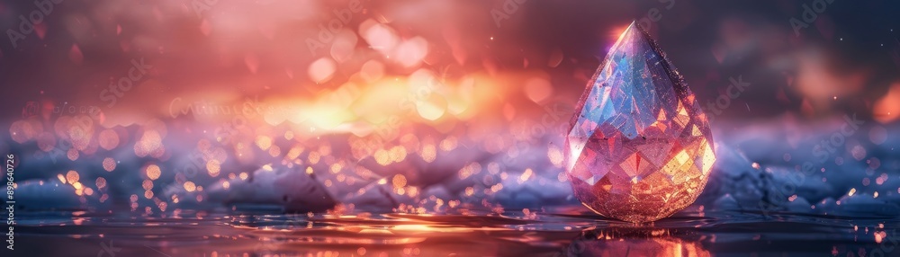 Captivating Teardrop Gem of Nostalgia - Realistic Image Reflecting ...