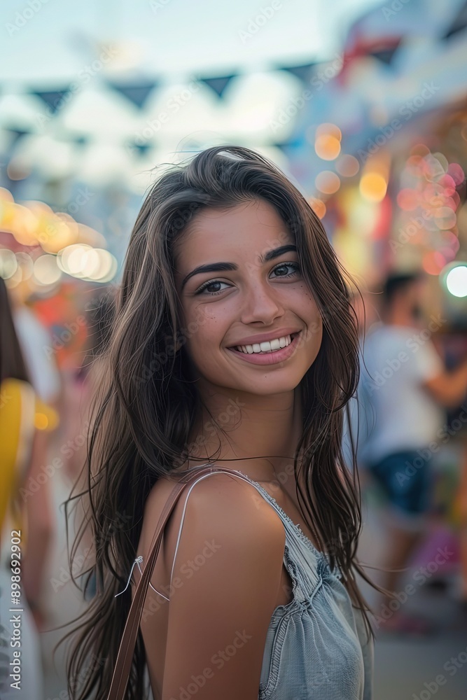 A 24-year-old beautiful brunette Italian supermodel standing at a ...
