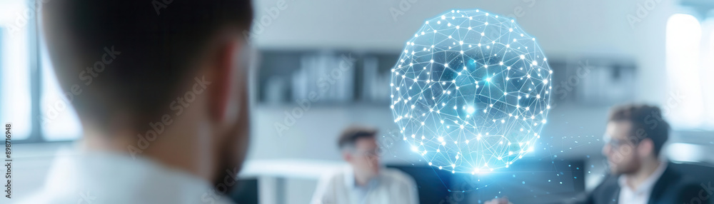 Business Executives Discussing Gen Ai Integration In A Modern