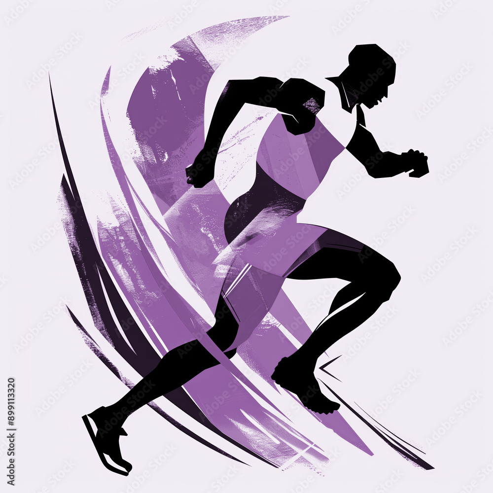 Dynamic Energy of Track and Field: Abstract Poster Design with Bold ...