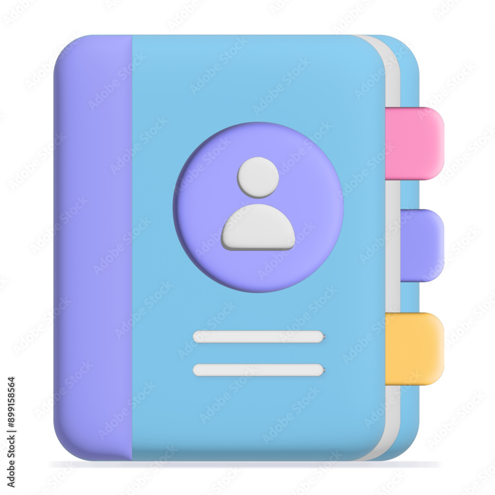 Contact Book Number 3D Icon App Sign and Symbol Design Illustrator Png ...
