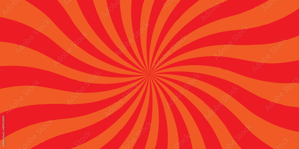 Vector red sun rays and sunburst backdrop background. Modern seamless ...