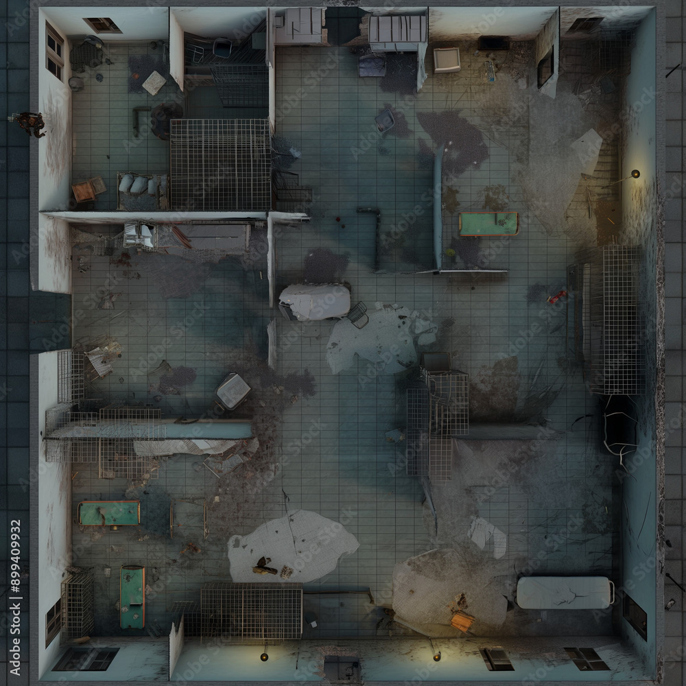Post Apocalyptic Battle Map for RPG ,Map for Dungeons and Dragons,DnD ...
