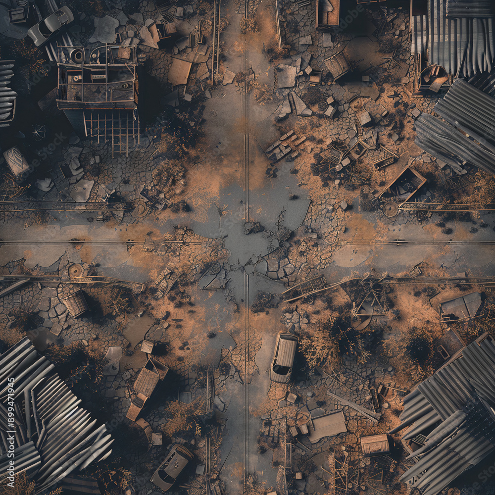 Post Apocalyptic Battle Map for RPG ,Map for Dungeons and Dragons,DnD ...
