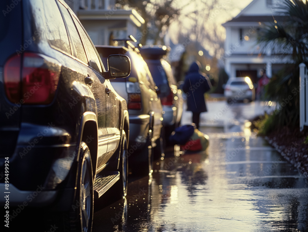 People evacuating their homes before the hurricane hits, packing their ...