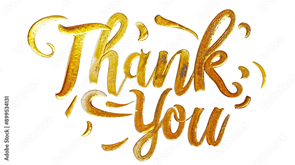 Golden Thank You: A heartfelt message of gratitude, rendered in elegant ...