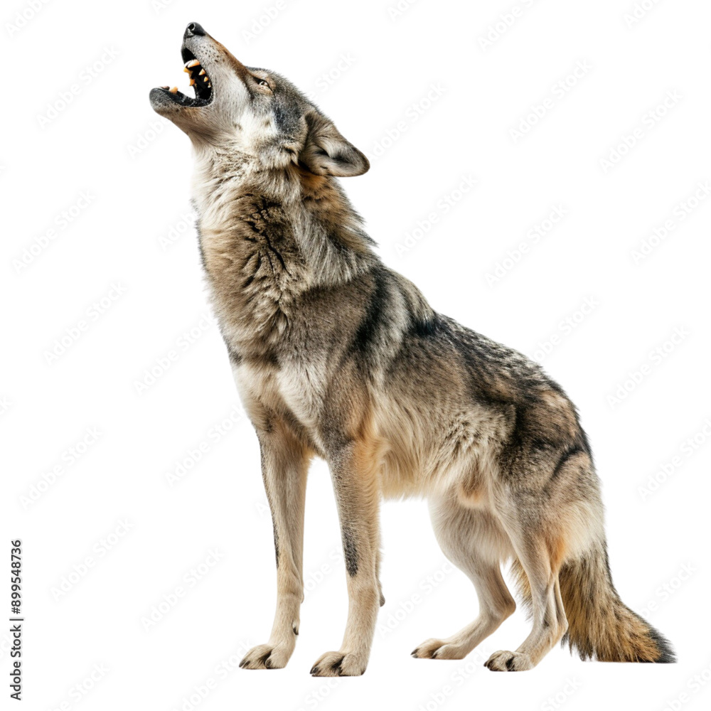 Wolf roar, isolated, transparent background, white background, no ...