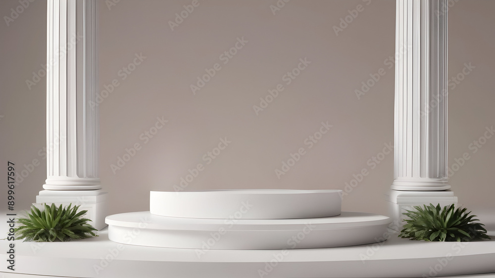 Column podium 3d roman luxury greek white ancient display product ...