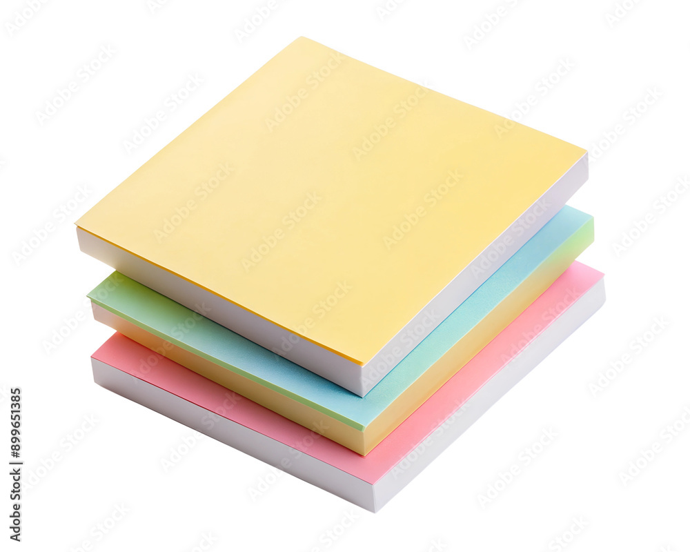 colorful sticker sheets blocks isolated on white transparent background ...