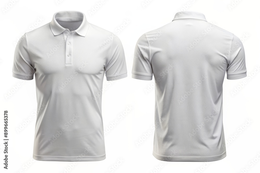 Foto Isolated on transparent background, a blank white front and back ...