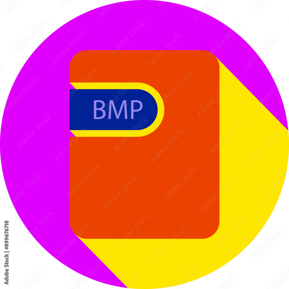 Bmp File Icon Black Shadow With Rounded Corners In Circular Shape Stock Vector Adobe Stock