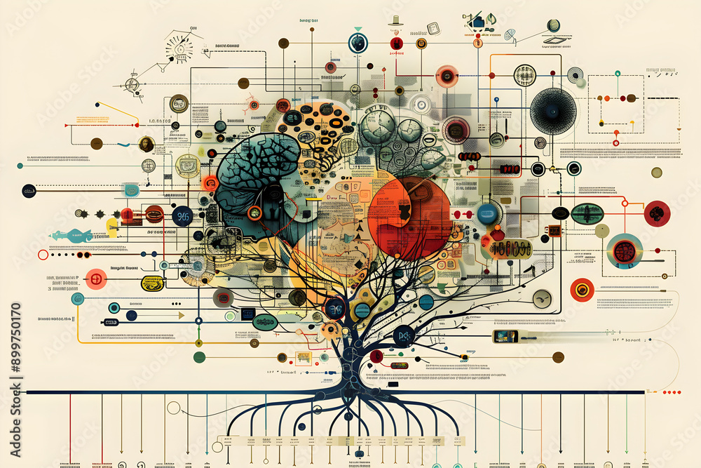 Comprehensive Mind Map Diagram Visualizing Complex Ideas and ...