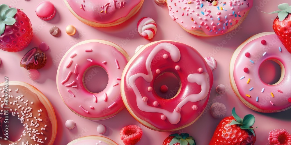 Sweets design background. Ai generation. Stock Illustration | Adobe Stock