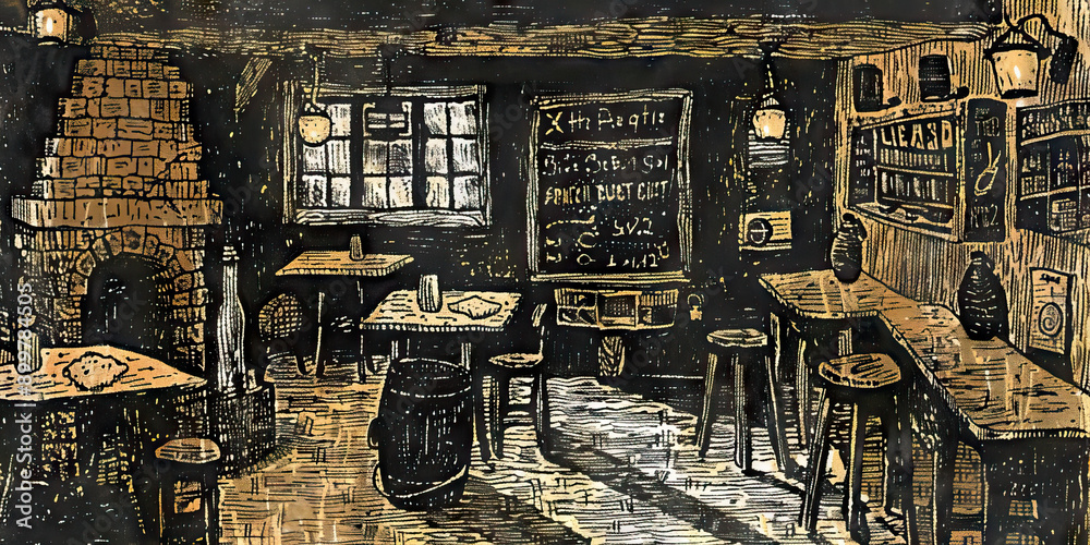 The Crew's Mess: A bustling tavern, complete with worn-out tables ...