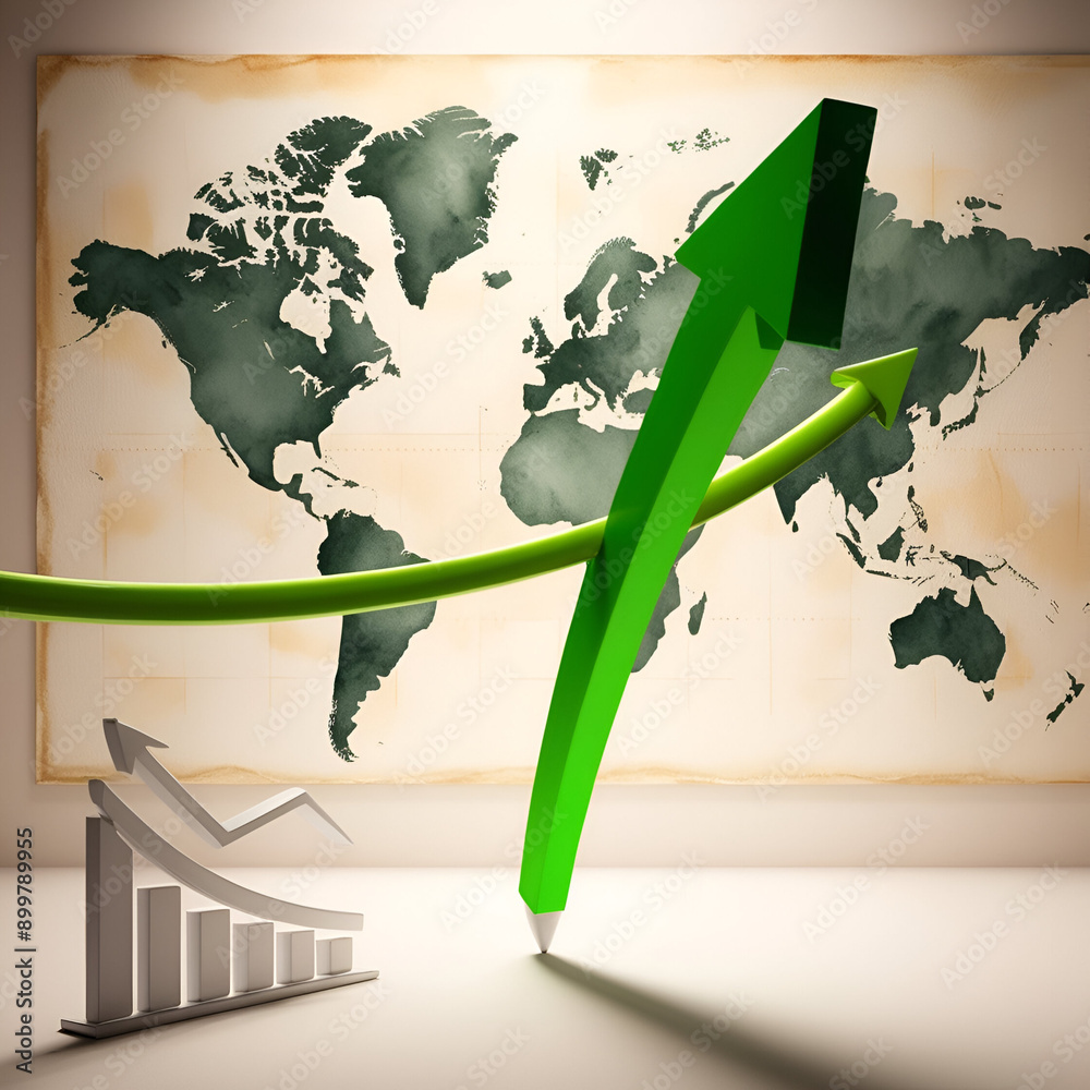 bar graphics arrow up direction business chart, business concept ...