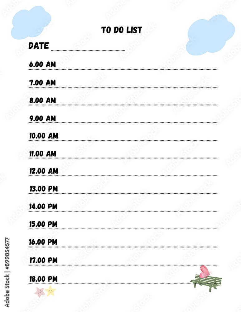 Checklist To Do List For Kid and Time Table , Back to School, Parient ...