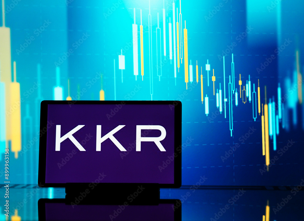 In this photo illustration, KKR & Co. Inc., also known as Kohlberg ...