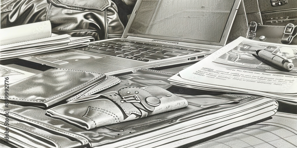 Army Sergeant's Workspace: A military-style desk with a laptop, phone ...