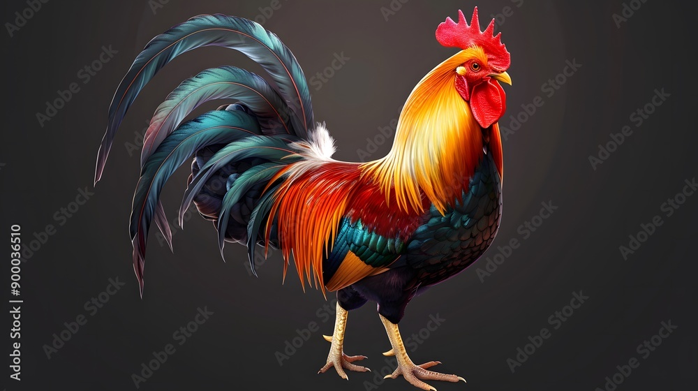 rooster isolated on transparent background. Gallic rooster . Stock ...