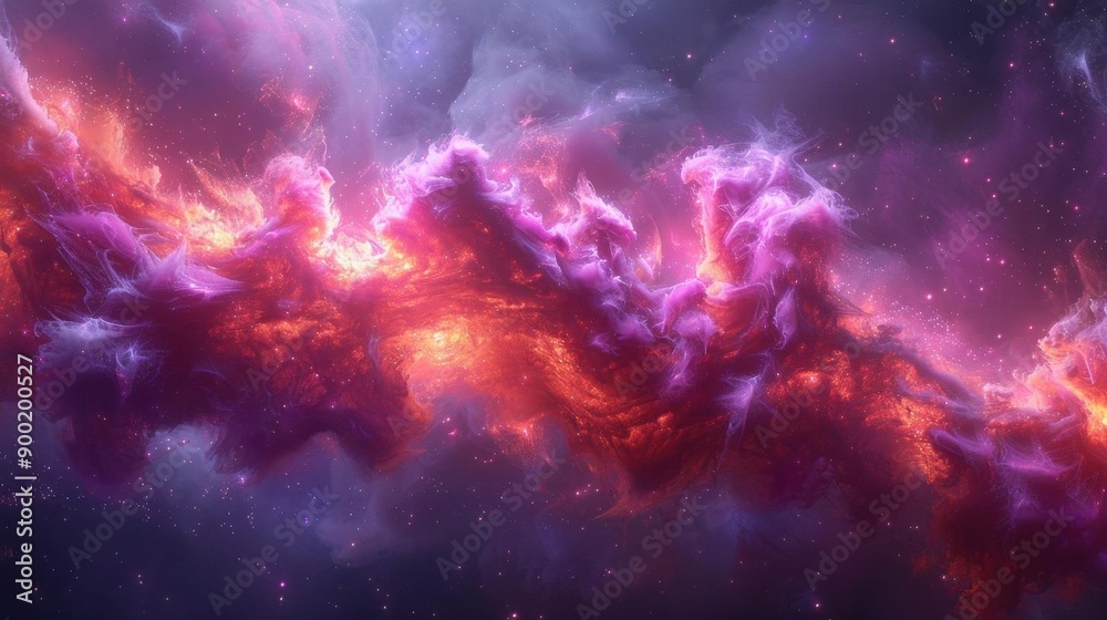 Produce a liquid 3D text effect for NEBULA with letters composed of ...