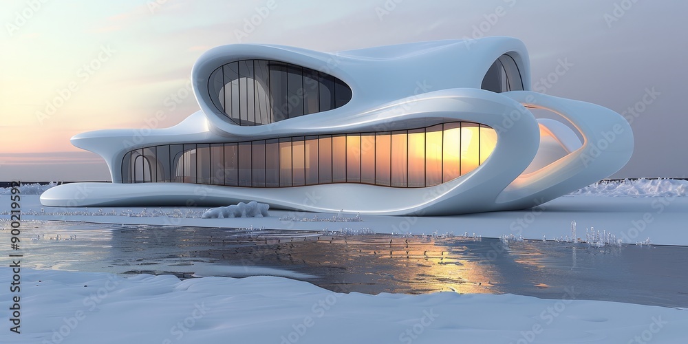 Beach House, surreal ultra modern avante garde architecture, parametric ...