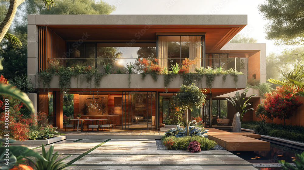 photorealistic hd high res ultra high quality front view morning modern ...