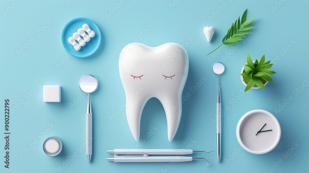 Flat design illustration of a dental chart for patient records ...