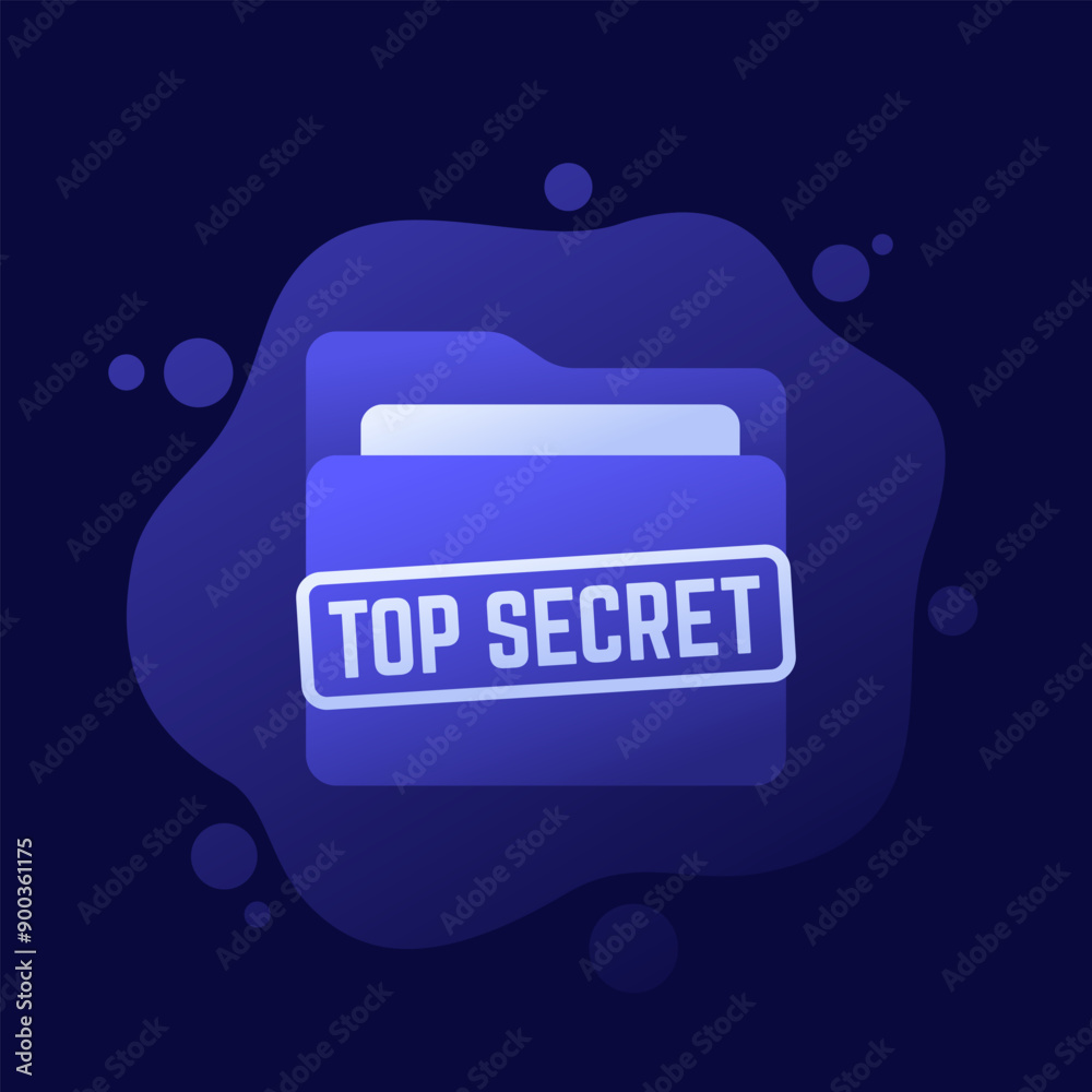 top secret folder icon, vector design Stock Vector | Adobe Stock