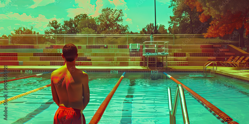 A swimmer listens to a lifeguard's instructions before entering the ...