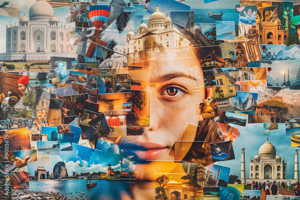 2024 photo collage that highlights global travel and cultural diversity ...