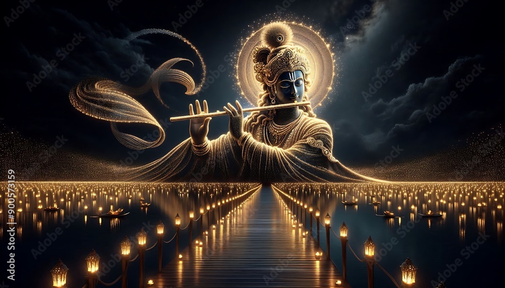 Portrait of Lord Krishna Stock Photo | Adobe Stock
