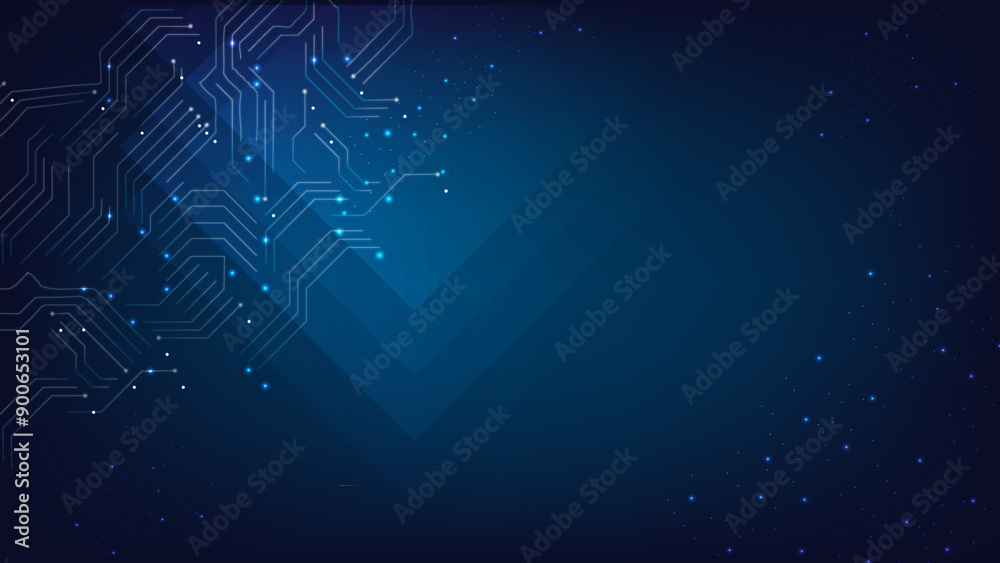 blue abstract circut lines cyber security tech background design Stock ...